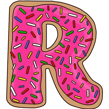 "Donut Letter R" Sticker for Sale by mynameisliana | Redbubble