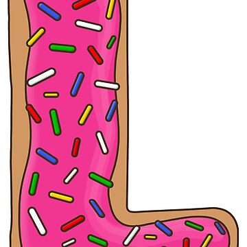 "Donut Letter L" Sticker for Sale by mynameisliana | Redbubble