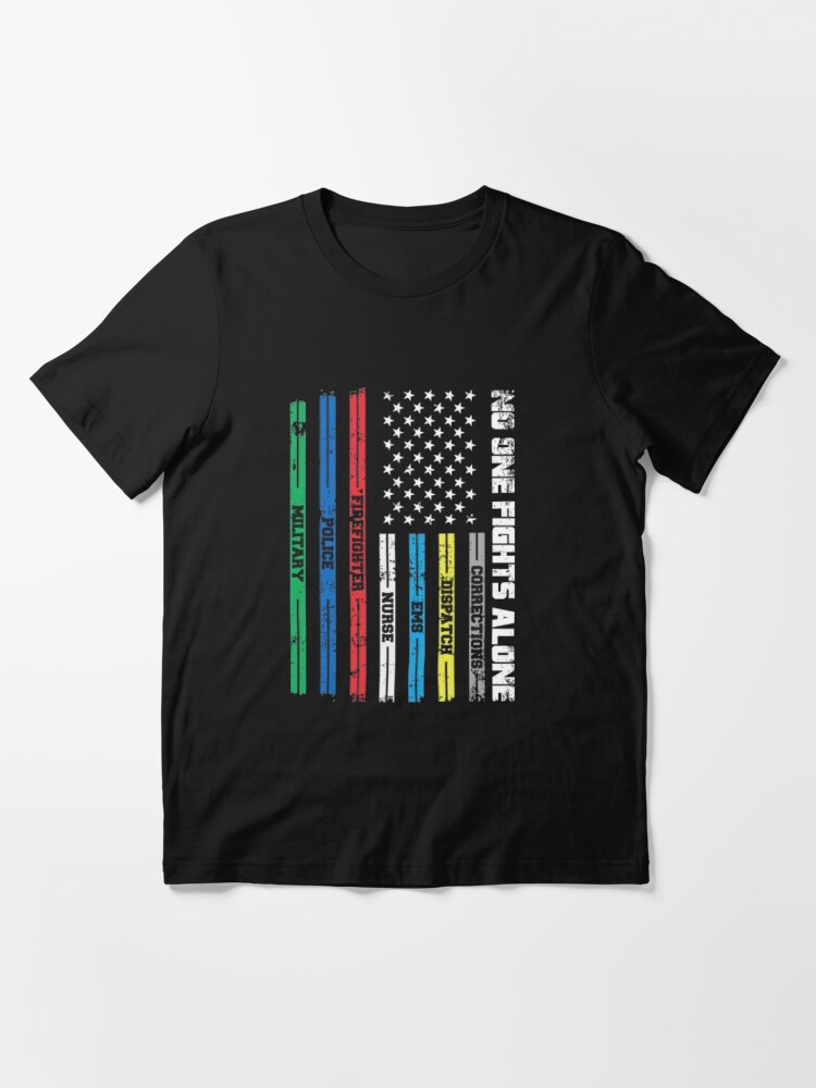 "First responder American flag graphic design " Essential T-Shirt for ...