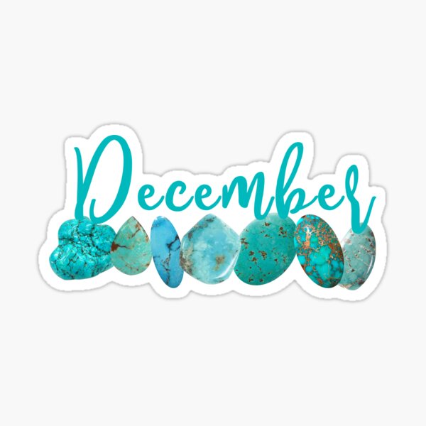 "December Turquoise" Sticker for Sale by rodentgorl | Redbubble