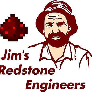 "Jim's Redstone Egineeers" Sticker for Sale by Jims-Memeing | Redbubble
