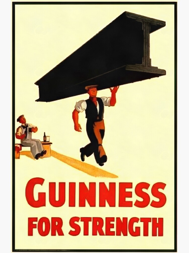 "Guinness for Strength" Sticker for Sale by DM-pictures | Redbubble