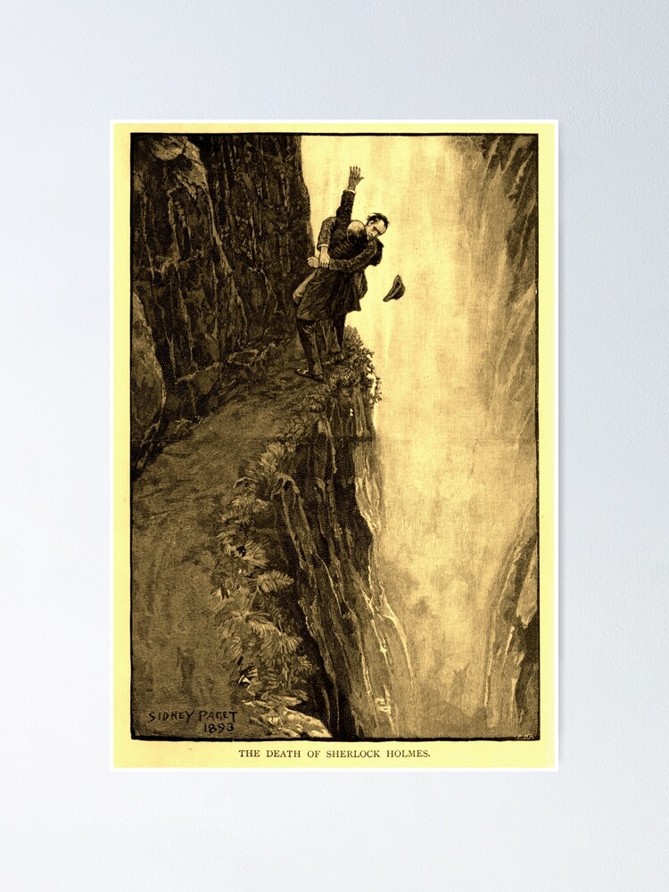"Death Of Sherlock Holmes - (Final Problem Vintage Illustration ...