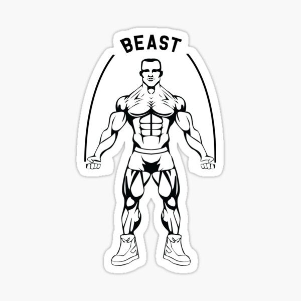 "rope skipping beast" Sticker for Sale by nmdesigns1 | Redbubble