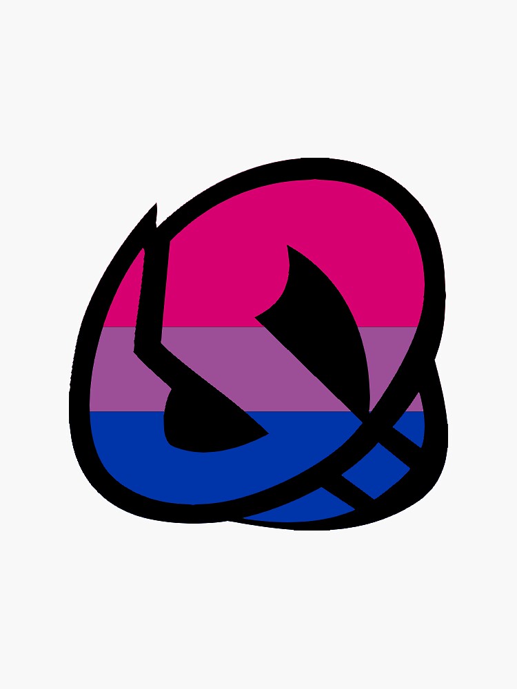 "Bisexual Team Skull Sticker" Sticker for Sale by Dokuro-Boss | Redbubble