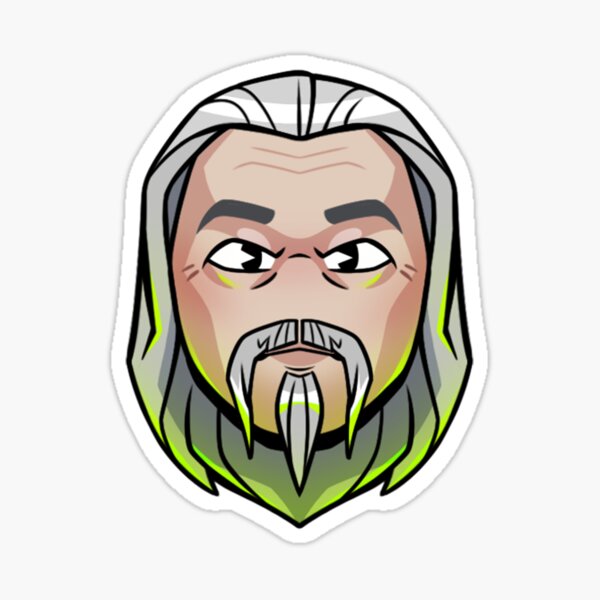 "Sticker Face - SHANG TSUNG" Sticker by adriancajili | Redbubble