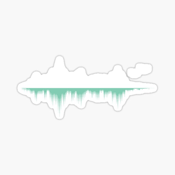 "Music audio wave / sound wave / audio frequency" Sticker for Sale by ...