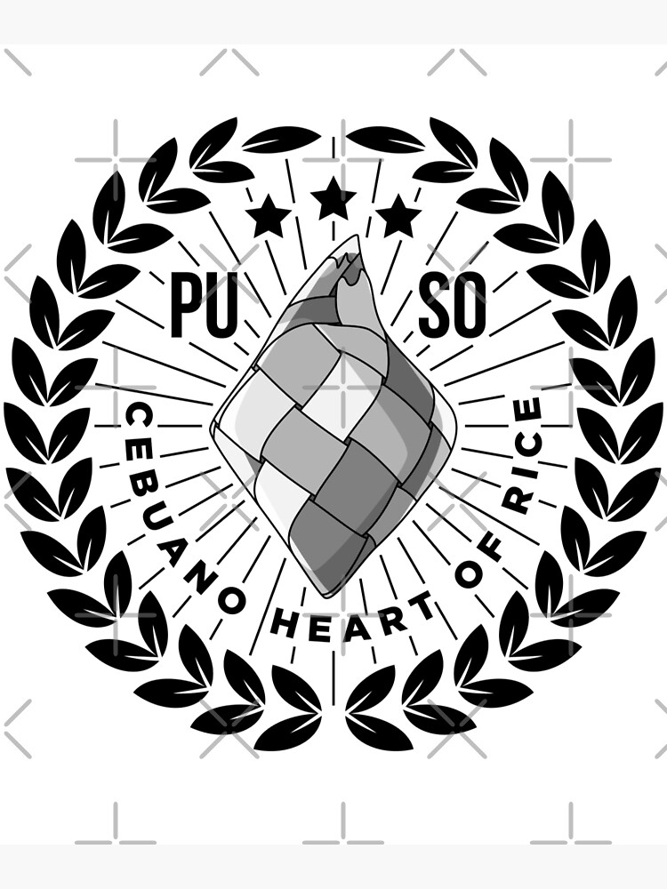 "Puso Cebuano Heart Of Rice Funny Gift Cebu Philippines" Metal Print ...