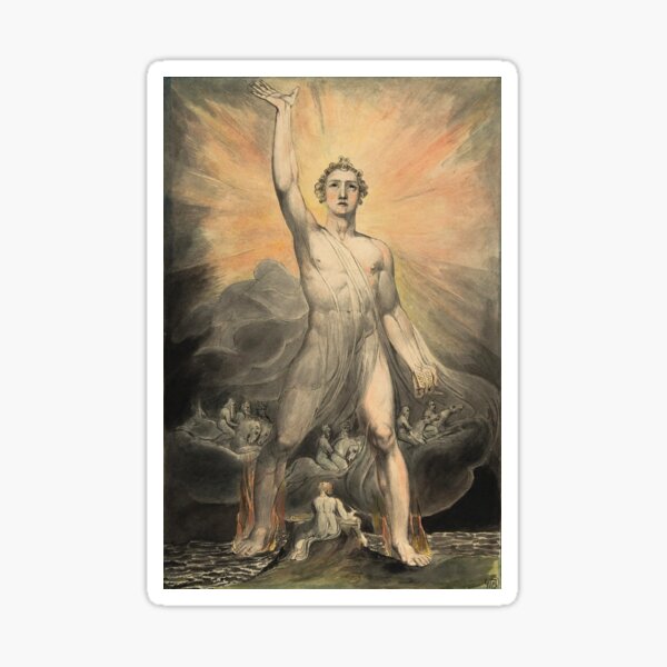 "William Blake - Angel Of The Revelation" Sticker for Sale by vakashop ...