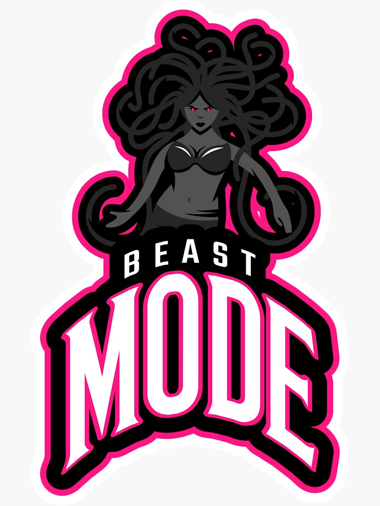 "Female Beast Mode" Sticker for Sale by JewelsDesigns | Redbubble