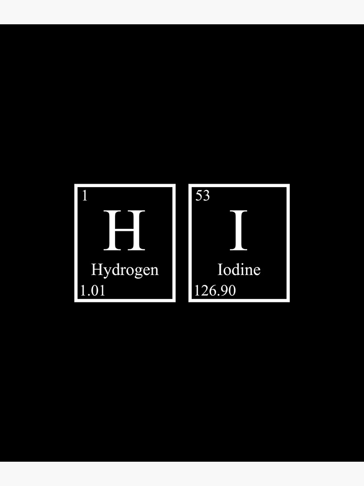 "Hi - Periodic Table" Poster for Sale by Evelyusstuff | Redbubble