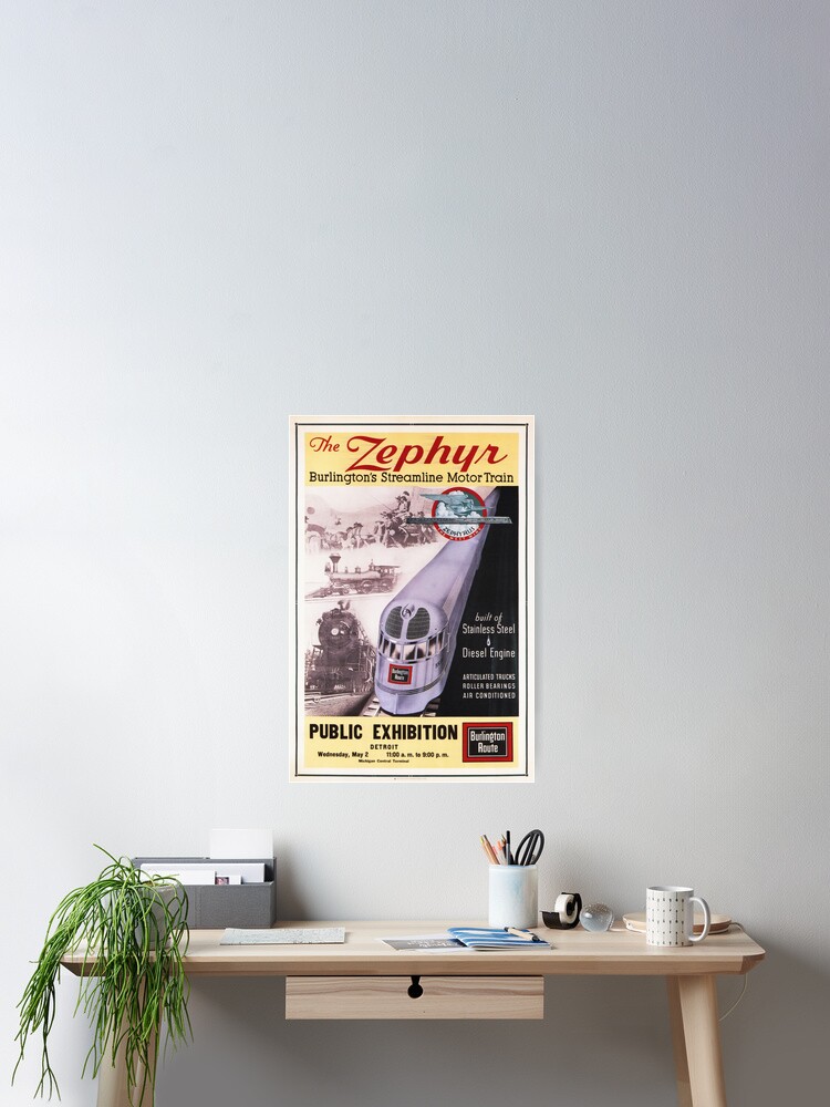 "The Zephyr Diesel Engine Motor Train Retro Advertisement Vintage ...