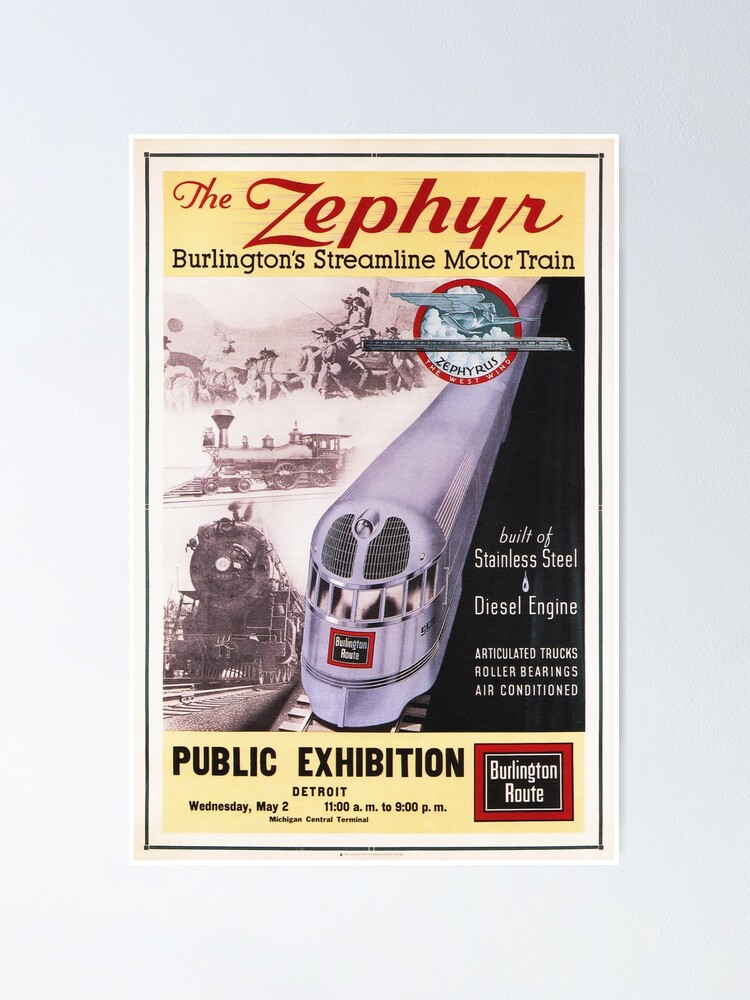 "The Zephyr Diesel Engine Motor Train Retro Advertisement Vintage ...