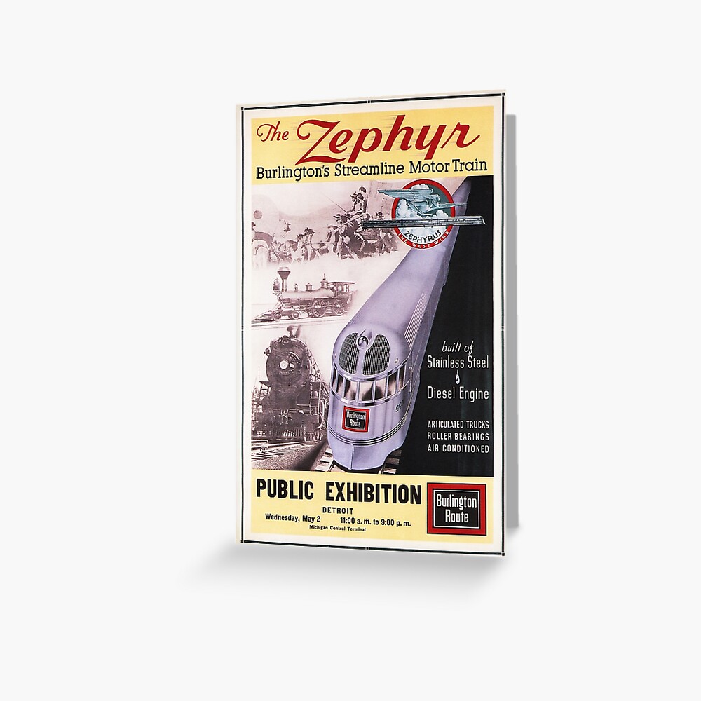 "The Zephyr Diesel Engine Motor Train Retro Advertisement Vintage ...
