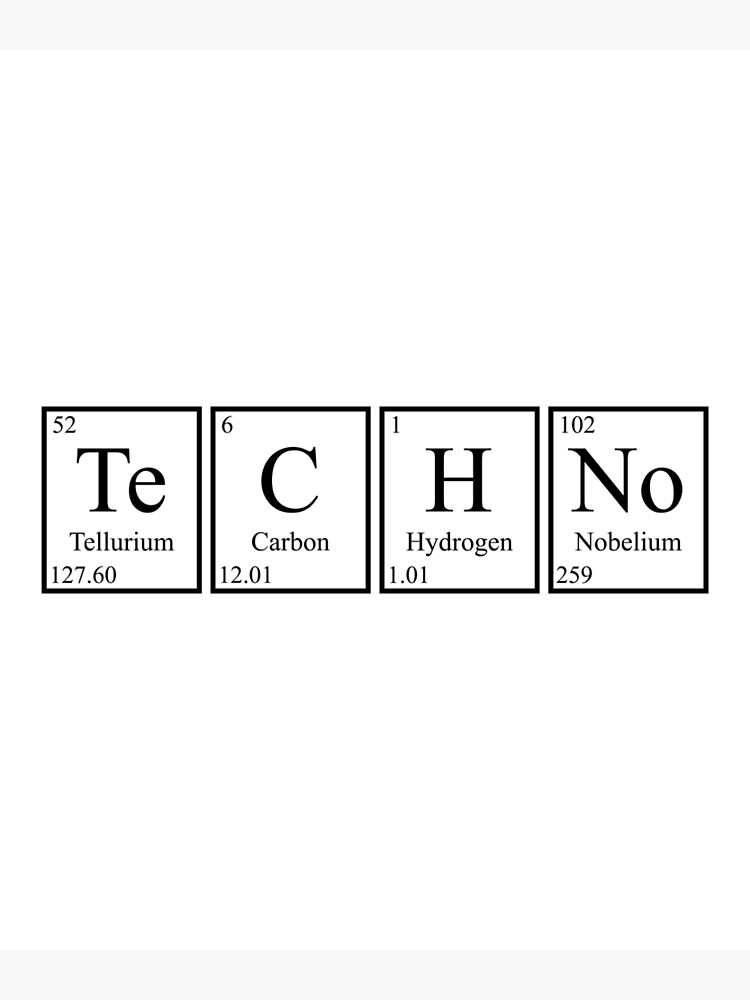 "Techno periodic table" Poster by Evelyusstuff | Redbubble