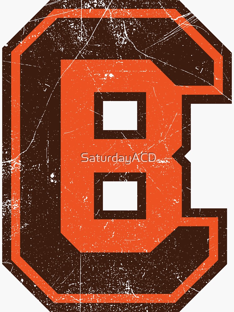 "CB Football Monogram - White" Sticker by SaturdayACD | Redbubble