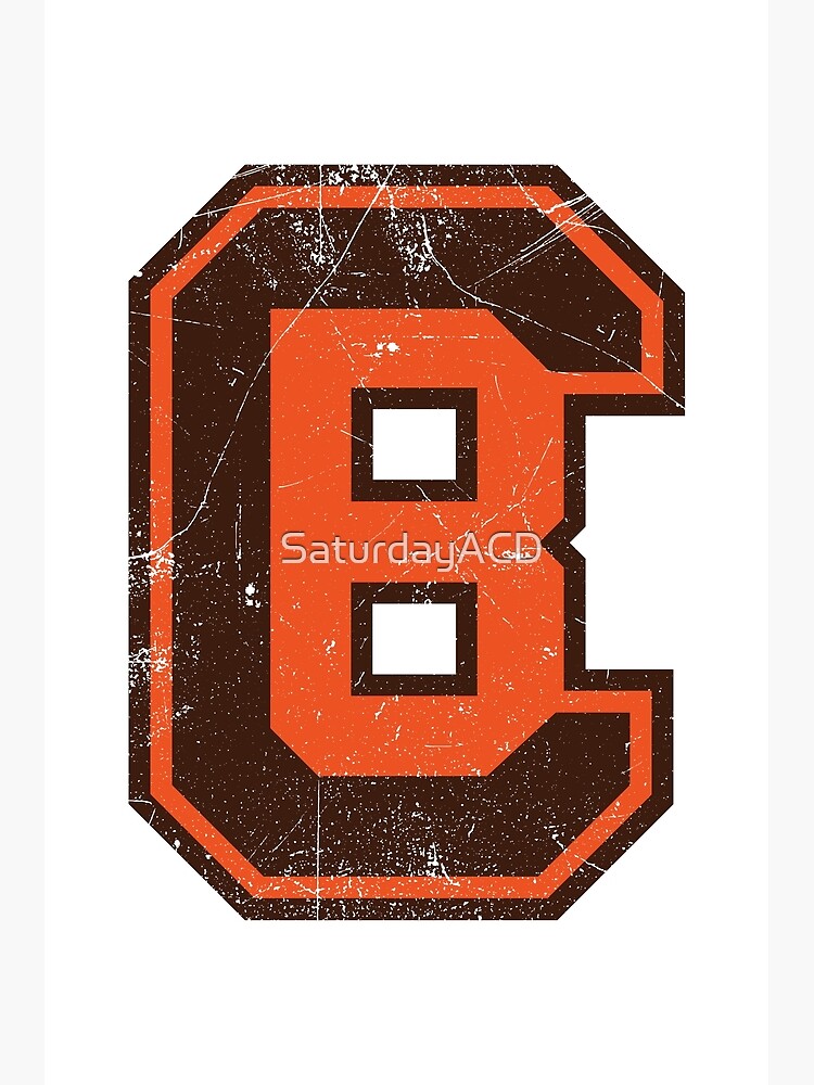 "CB Football Monogram - White" Poster for Sale by SaturdayACD | Redbubble