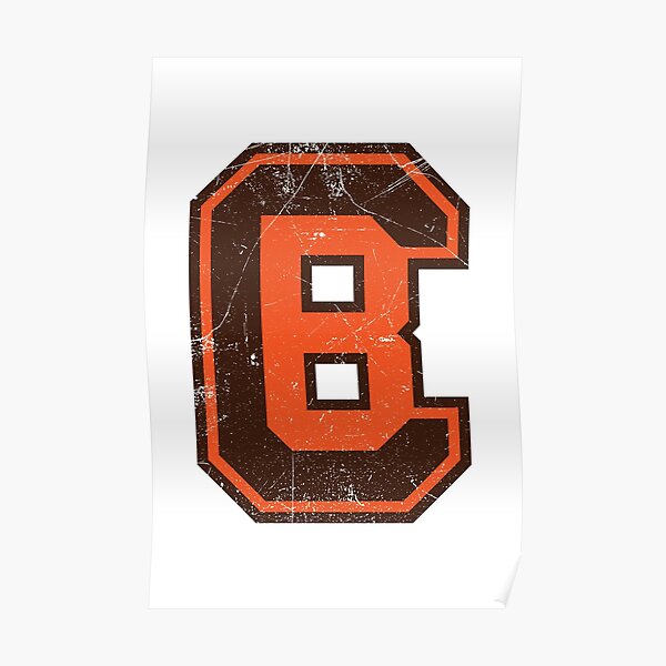 "CB Football Monogram - White" Poster for Sale by SaturdayACD | Redbubble