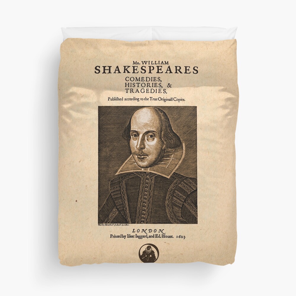 "Shakespeare First Folio Front Piece" Duvet Cover for Sale by ...