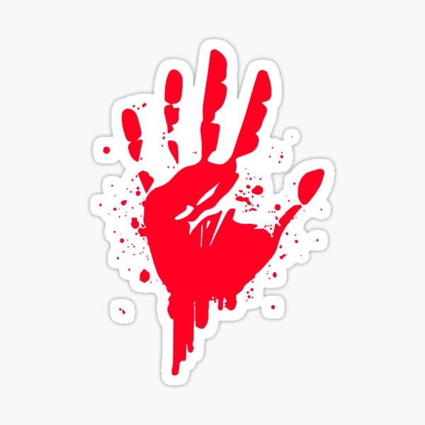 "Halloween Bloody Hand Blood Spatter Costume Zombie" Sticker for Sale ...