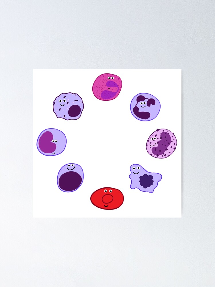 "Smiley Blood Cells" Poster for Sale by starrypanda | Redbubble