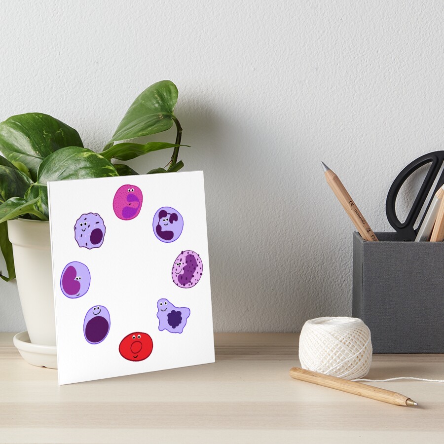 "Smiley Blood Cells" Art Board Print for Sale by starrypanda | Redbubble