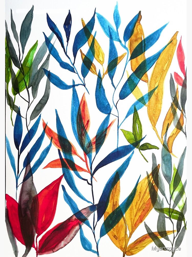 "Overlapping leaves, eucalyptus" Art Print by Myartspace | Redbubble