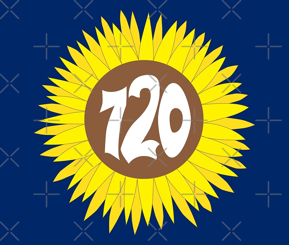 "Hand Drawn Colorado Sunflower 720 Area Code" by itsrturn | Redbubble