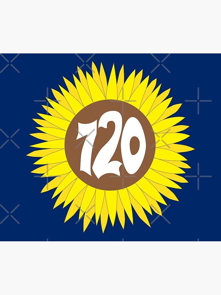 "Hand Drawn Colorado Sunflower 720 Area Code" Poster for Sale by ...