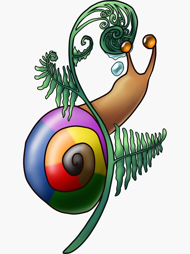 "POC-Inclusive Philadelphia LGBTQ+ Fern Pride Snail" Sticker for Sale ...