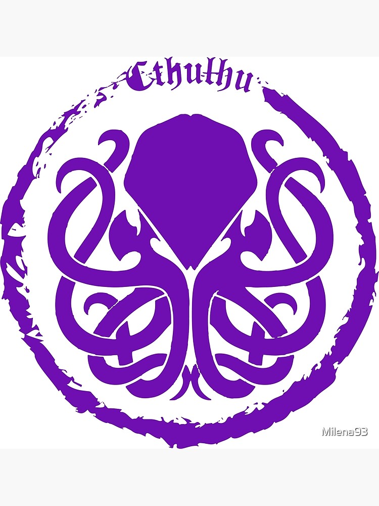 "Cthulhu Purple Logo" Art Print for Sale by Milena93 | Redbubble