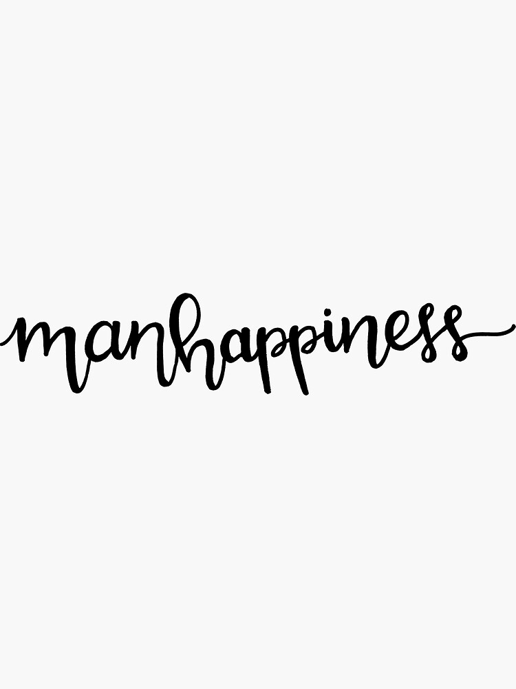 "manhappiness" Sticker for Sale by allison saab | Redbubble
