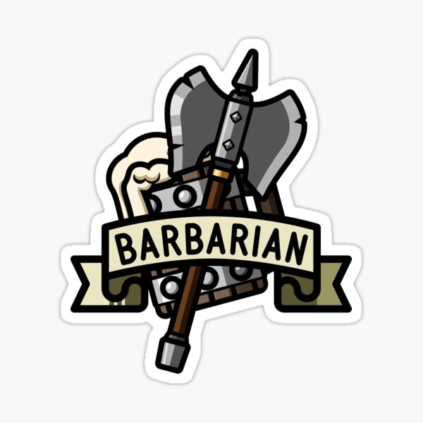 Barbarian Class Stickers | Redbubble
