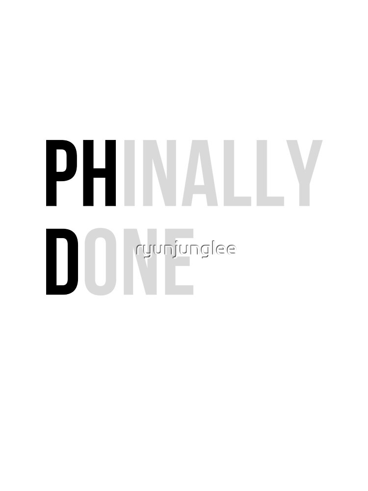 "Promotionsgeschenk - Phinally done (large)" Leinwanddruck von ...