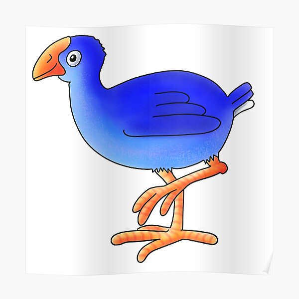 "Prancing Pukeka. Native New Zealand Birds." Poster by killedbycute ...