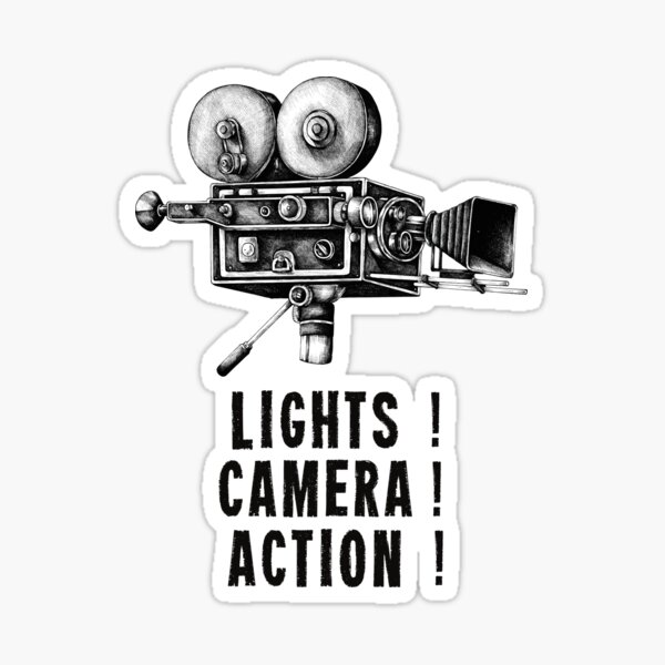 Lights Camera Action Stickers | Redbubble