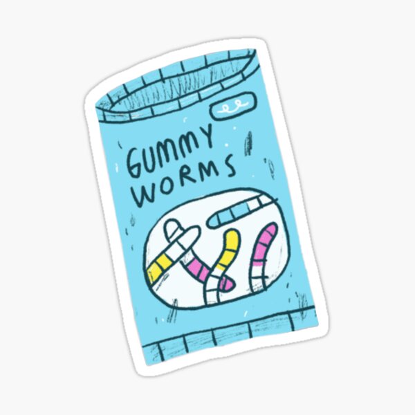 Gummy Worms Stickers | Redbubble