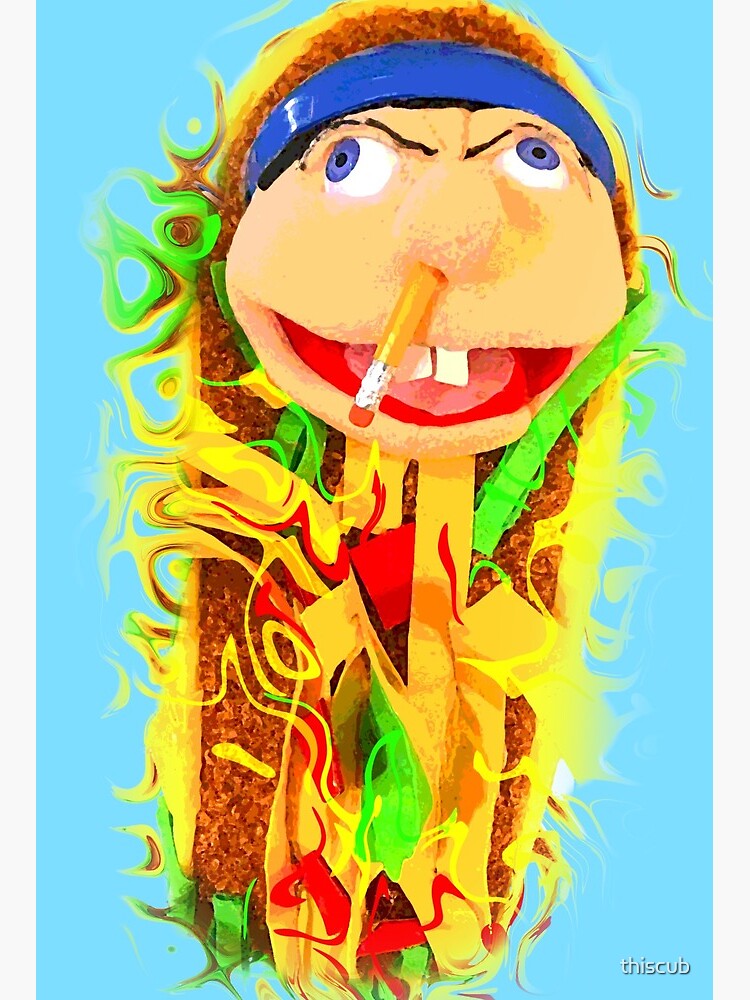 "TACO JEFFY" Art Board Print for Sale by thiscub | Redbubble