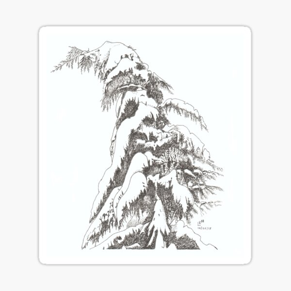 "Weak in the Trees, Pen and Ink Drawing" Sticker for Sale by eronel ...