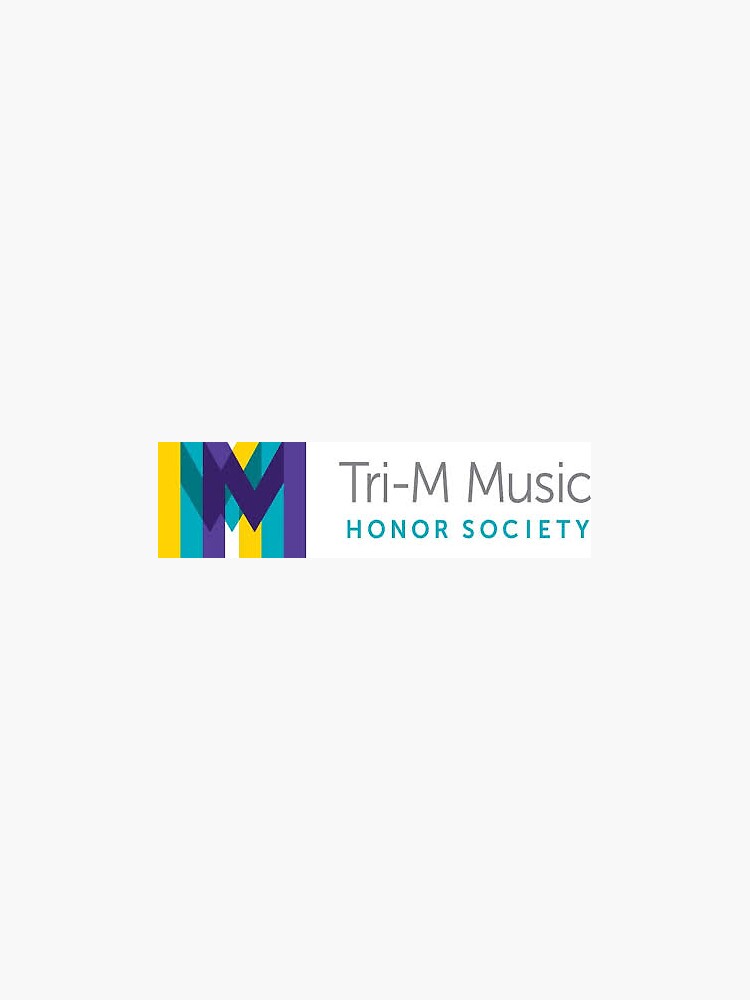 "Tri-M Music Honor Society- Modern White" Sticker for Sale by adeletalk ...