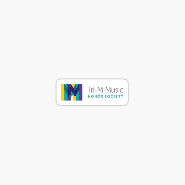 "Tri-M Music Honor Society- Modern White" Sticker for Sale by adeletalk ...