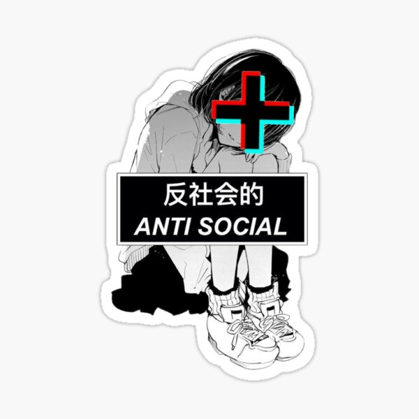 "Sad anime girl " Sticker for Sale by bpho21 | Redbubble