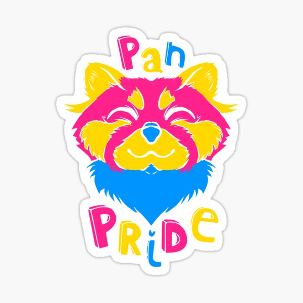 "Pan Pride Red Panda" Sticker for Sale by bintuwrong | Redbubble