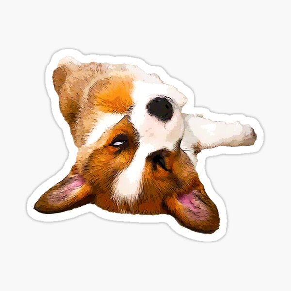 "Corgi Dog Dab - Funny Puppy" Sticker by Elarex | Redbubble