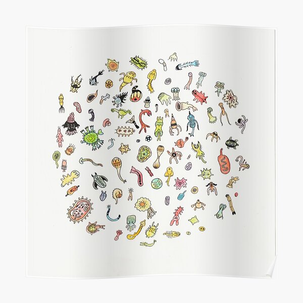 Microbes Posters | Redbubble