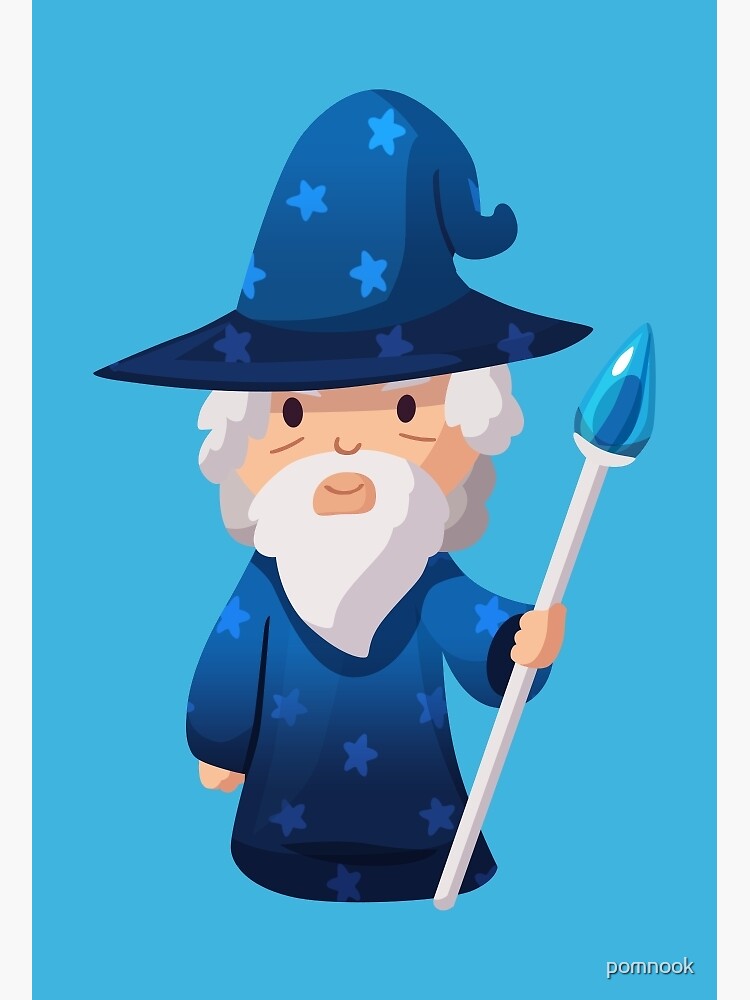 "Cute Little Wizard" Poster for Sale by pomnook | Redbubble