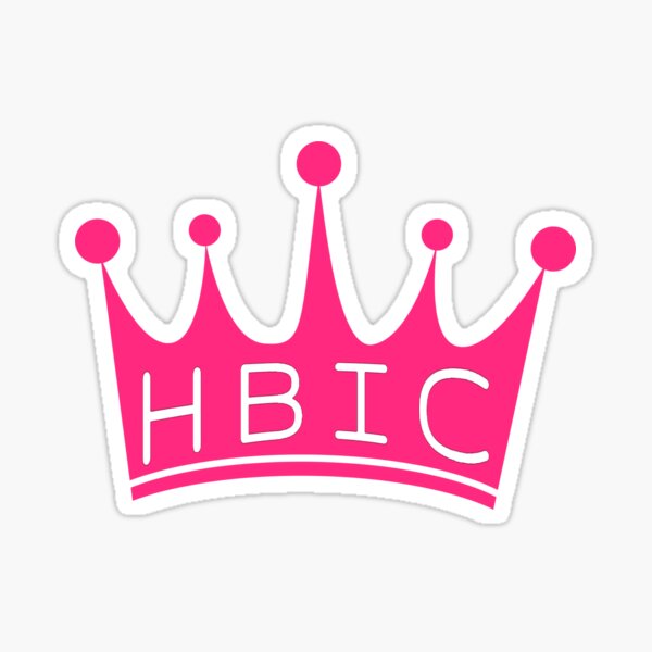 "HBIC Womens Gift Head Bitch In Charge Design" Sticker for Sale by ...