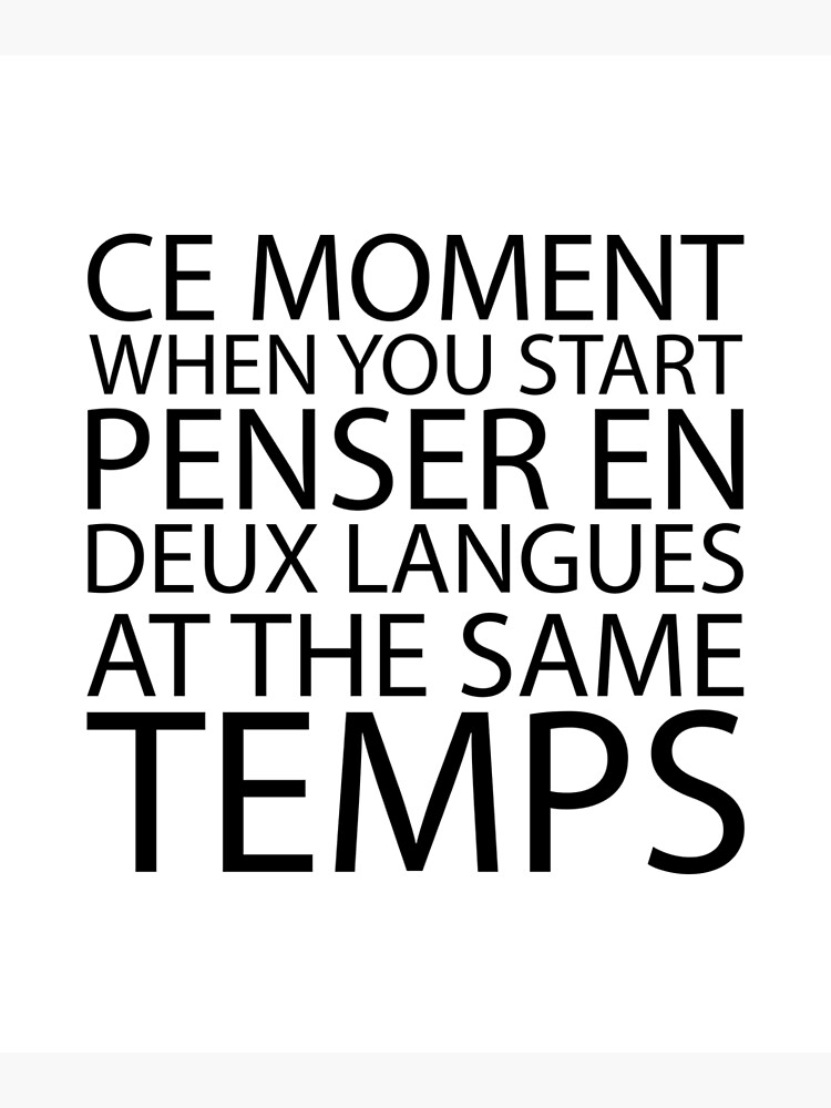 "Thinking in French and English" Poster for Sale by Evelyusstuff ...