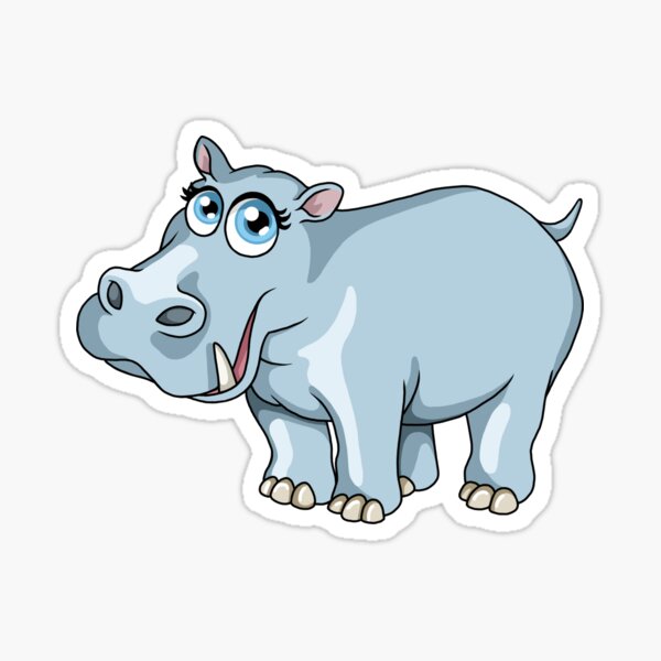 "Hippo" Sticker for Sale by ARTemyzz | Redbubble