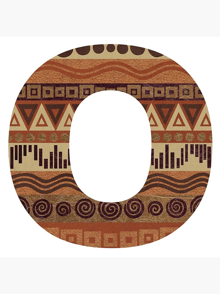 "Letter O Leather Look Pattern Tribal Ethnic Monogram Initial" Canvas ...